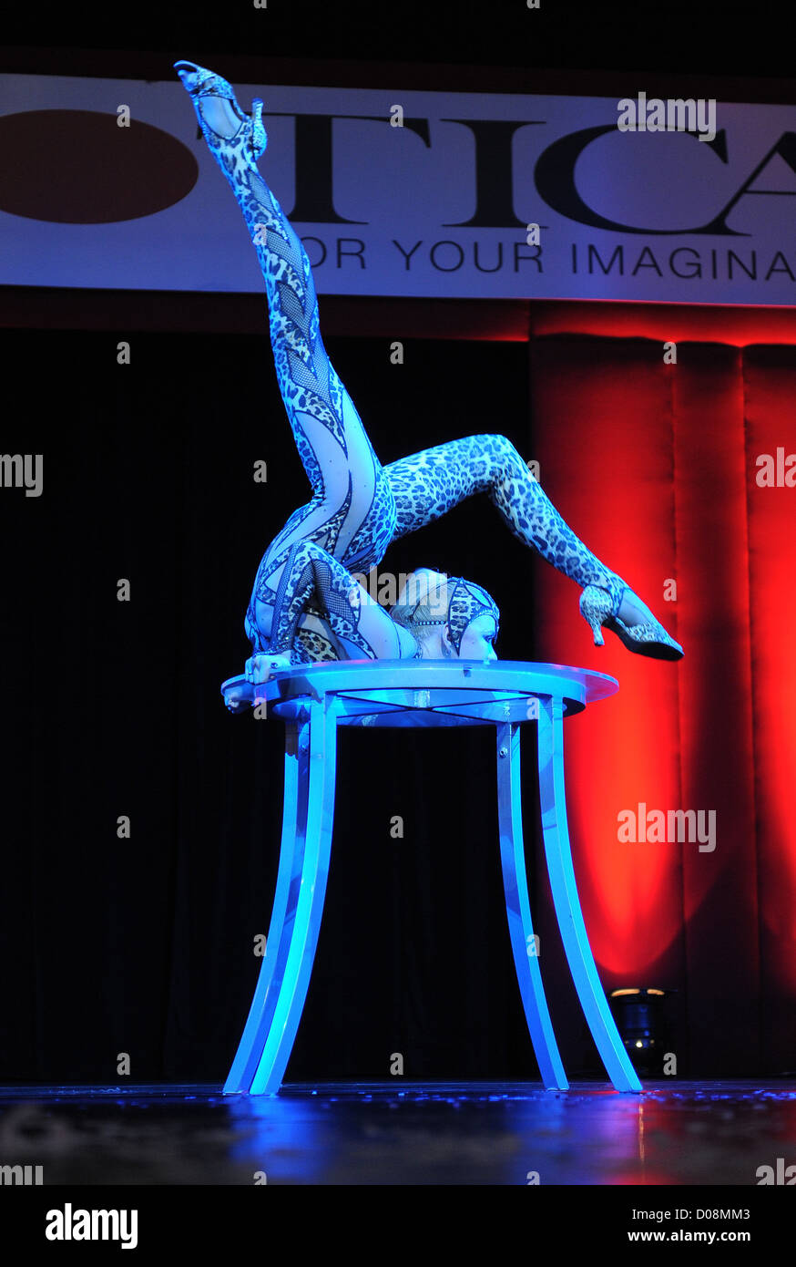 Zlata the contortionist performs on the Main Stage Erotica 2010, held ...