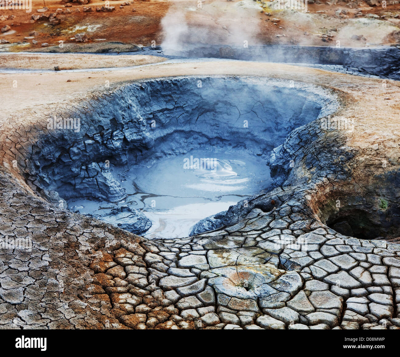 Fumarole field in Namafjall, Iceland Stock Photo - Alamy