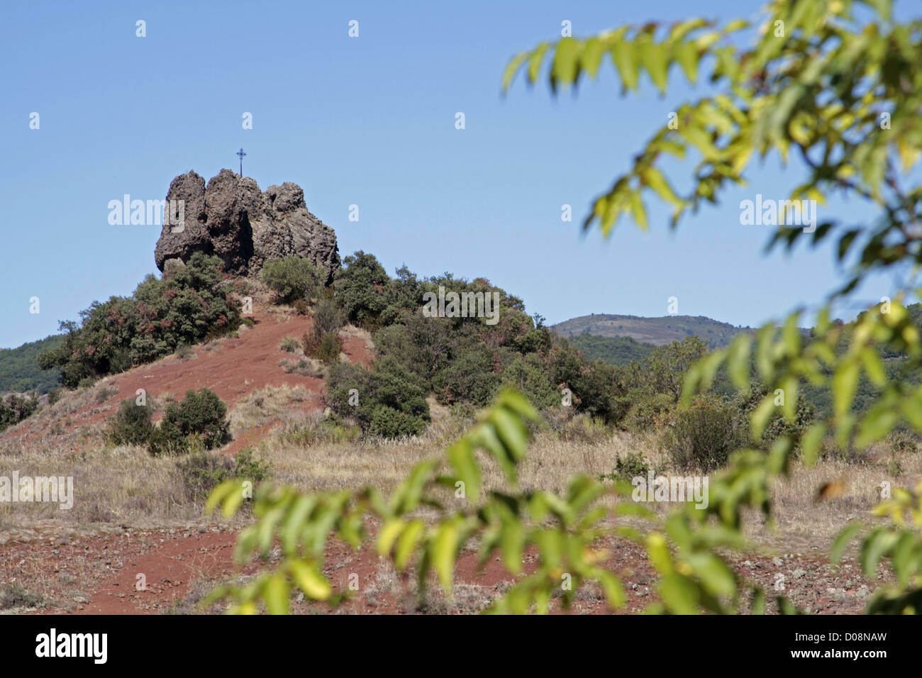 THE RED CLAY RICH IN IRON OXIDE THE RED EARTH NEAR LAKE SALAGOU HERAULT ...