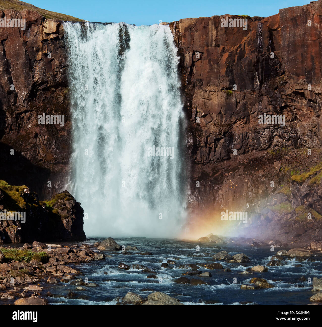 Waterfall in Iceland Stock Photo - Alamy