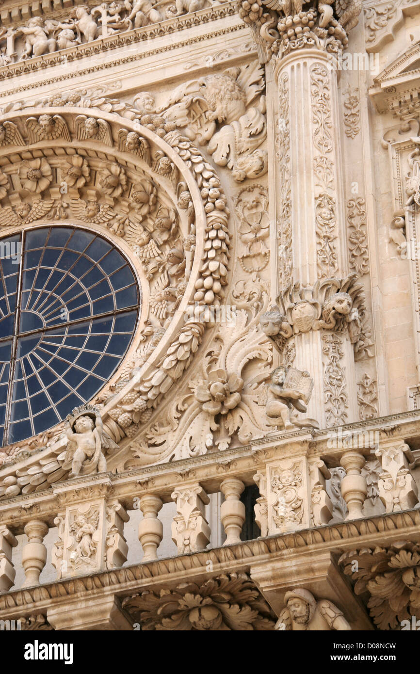 Basilica di Santa Croce cathedral in Lecce, Puglia, south Italy Stock ...