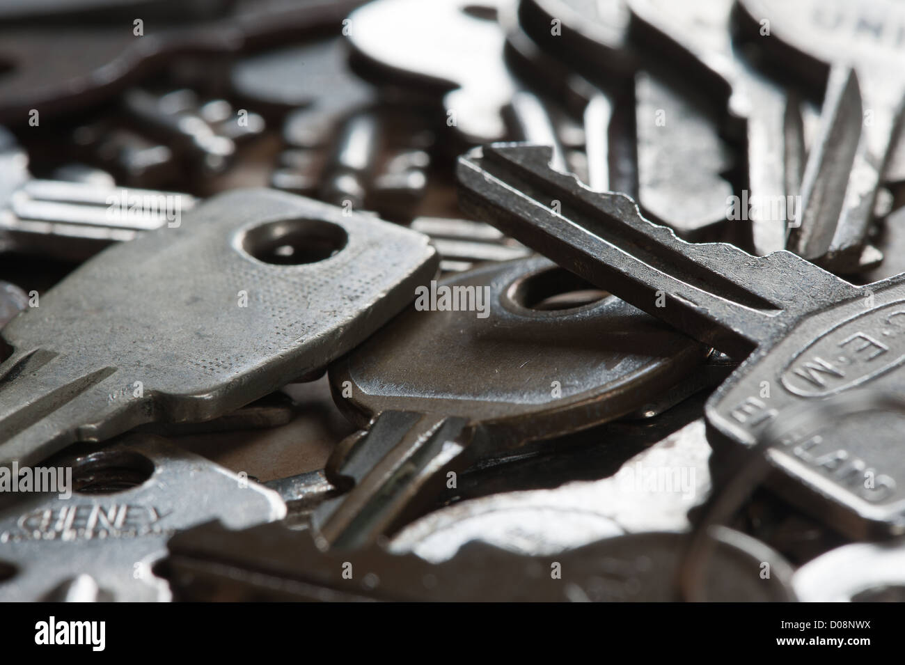 collection of old used rusty and shiny keys antique Victorian Edwardian ...