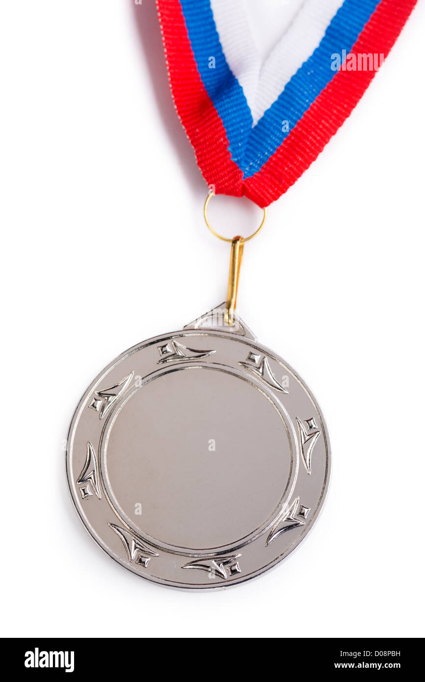 Metal medal with tricolor ribbon Stock Photo - Alamy