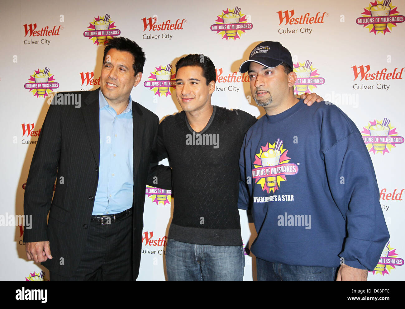 Guest, Mario Lopez and Sheeraz Hasan, founder of Millions of Milkshakes ...