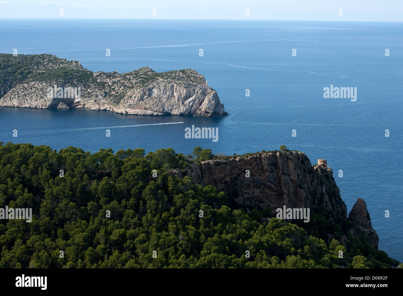 Sa Dragonera, uninhabited rocky island off Majorca, pedestrian walkways ...