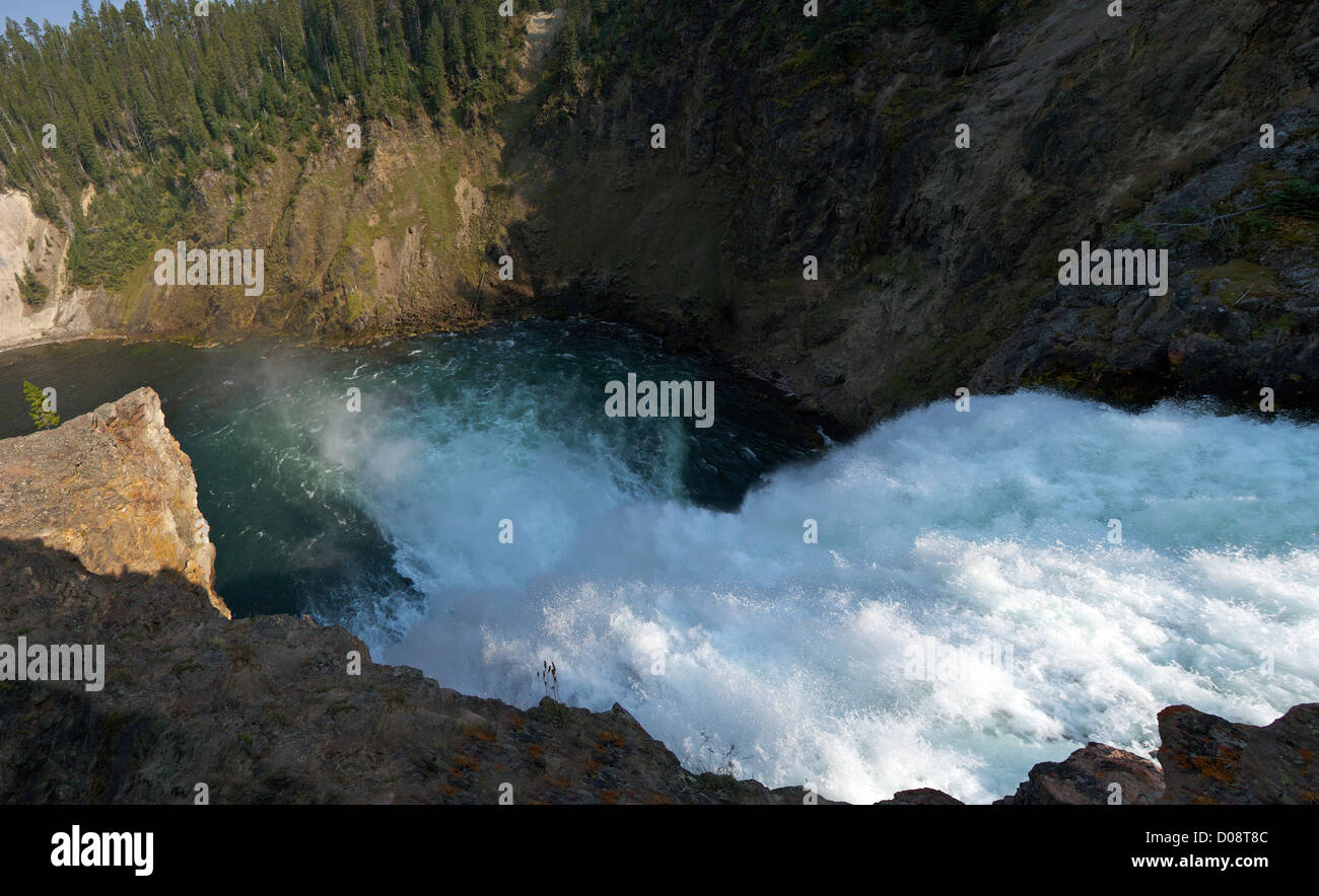 Panoramic photo of Brink of Upper Falls, Grand Canyon of the ...