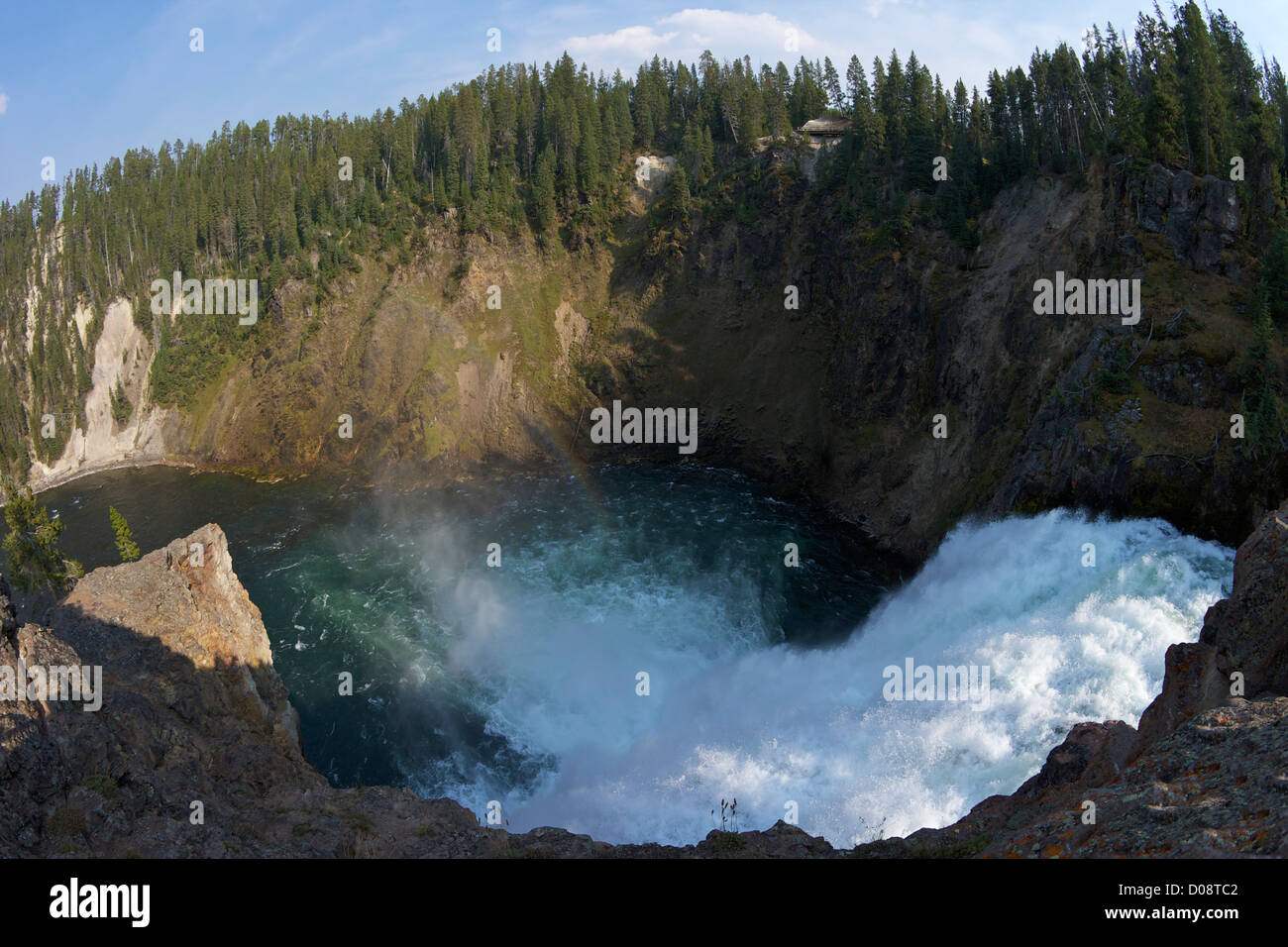 Brink of Upper Falls, Yellowstone River, Yellowstone National Park ...