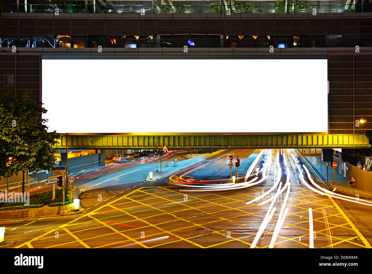 big empty billboard at night in city Stock Photo - Alamy