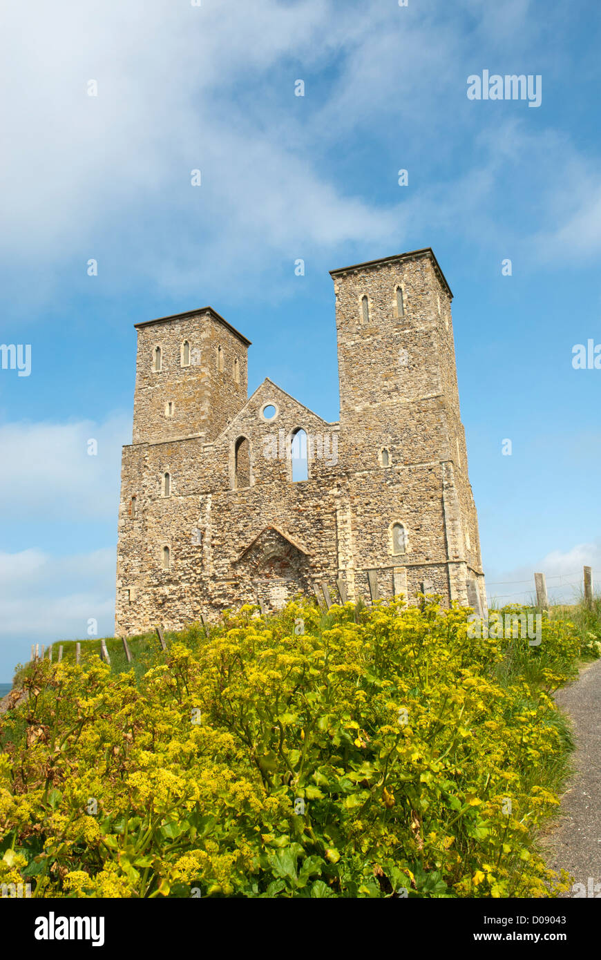 Reculver Towers and Roman Fort, Reculver, Kent, England Stock Photo - Alamy