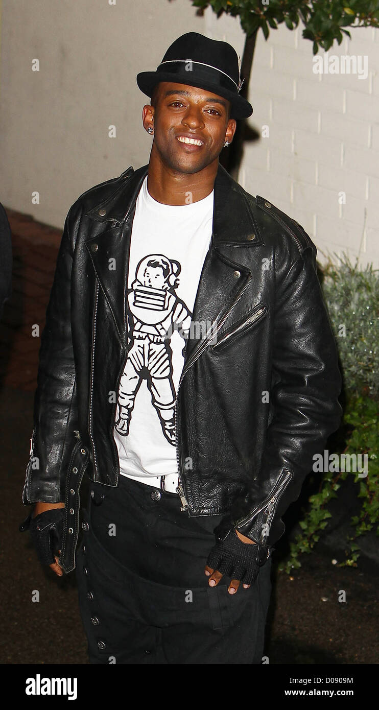 Oritse Williams of JLS arrives at the X factor studios tonight's live ...