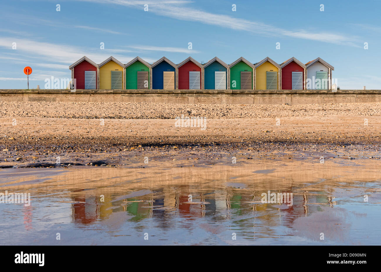 Beach Huts at Blyth in Northumberland Stock Photo - Alamy