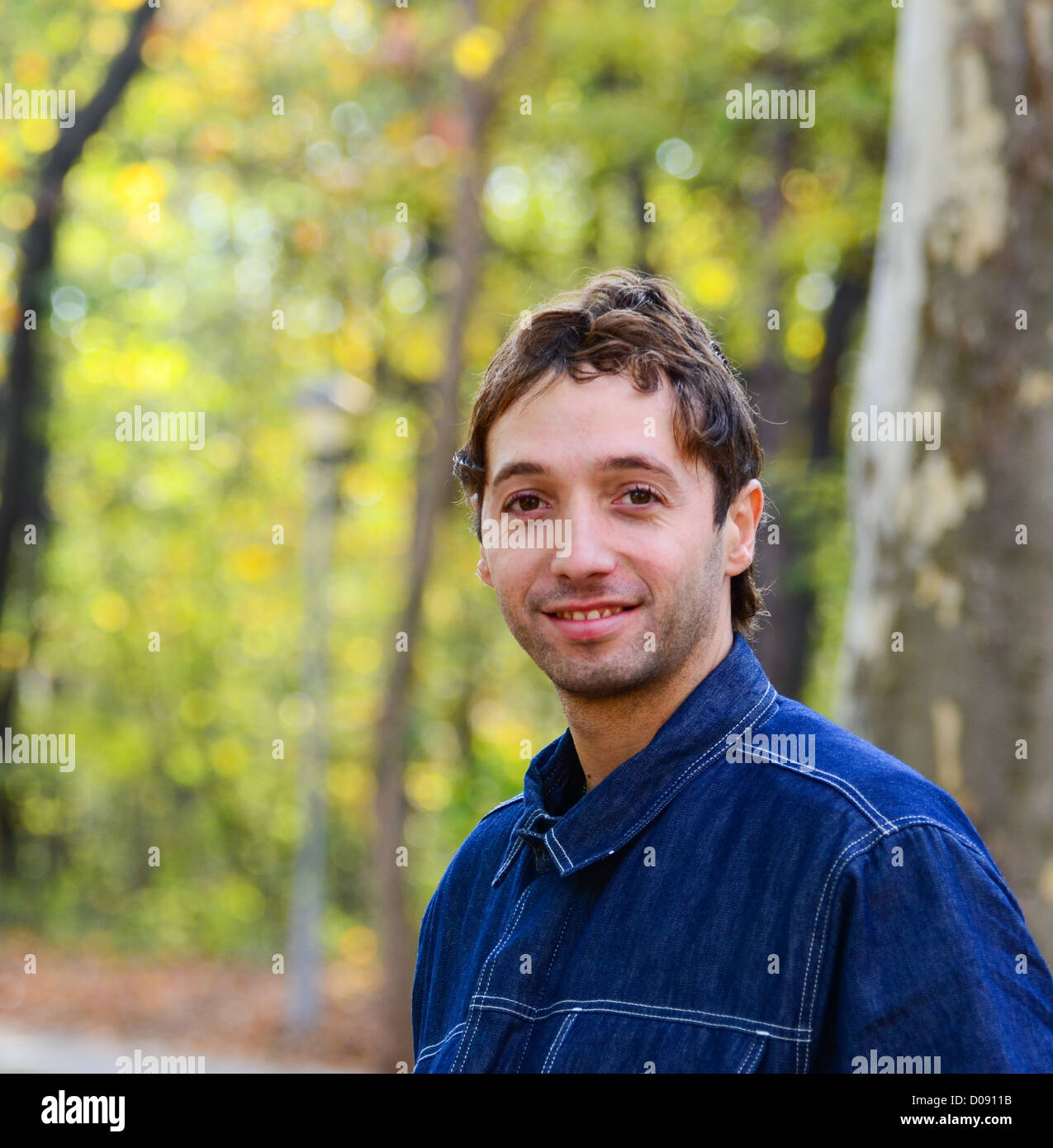 Handsome man in nature portrait Stock Photo - Alamy