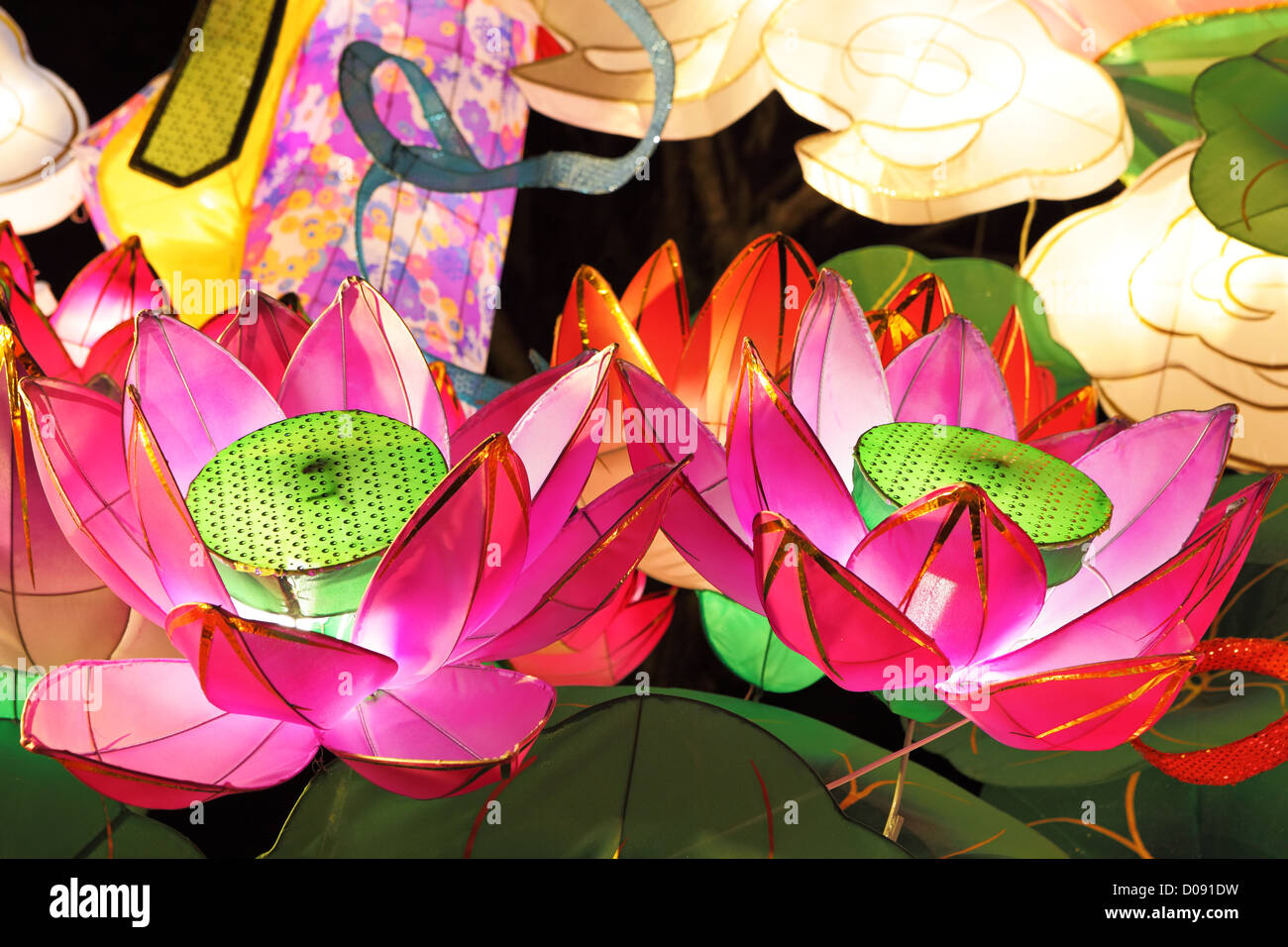 lotus lantern for mid autumn festival Stock Photo - Alamy