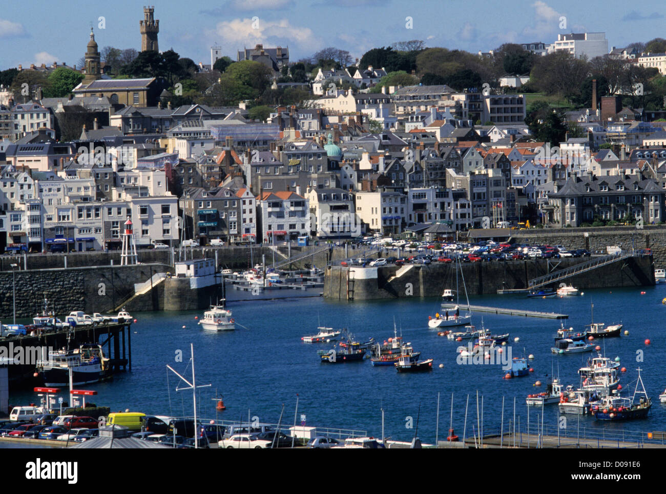 panoramas of harbour guernsey, channel islands Stock Photo - Alamy