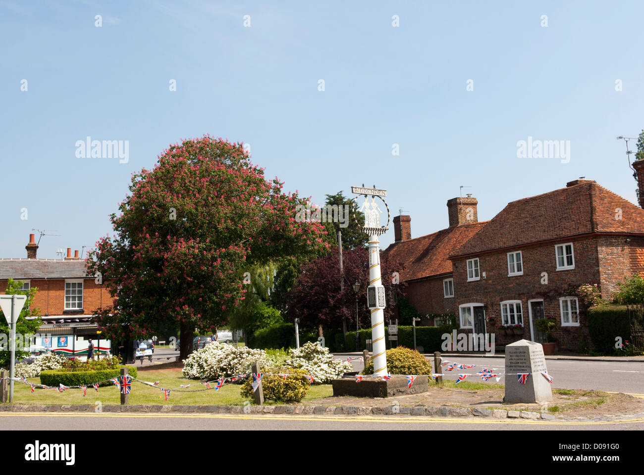 Biddenden village green festooned for the Diamond jubilee celebrations ...