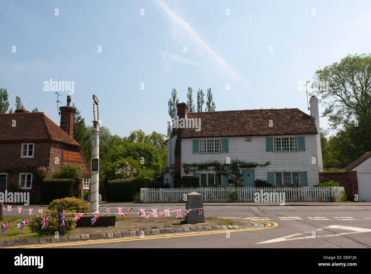 Biddenden village green festooned for the Diamond jubilee celebrations ...