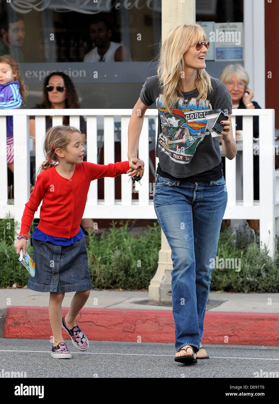 Actress, Laura Dern and her daughter enjoy a family day out in ...