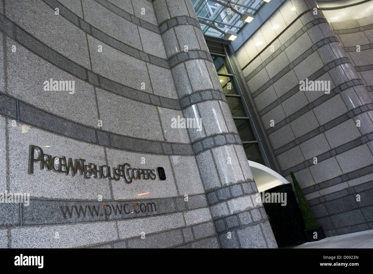 Price waterhouse cooper PwC entrance Embankment place, london Stock ...