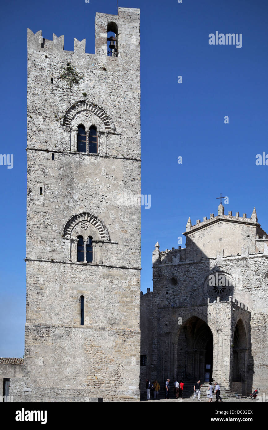 MATRIX CHURCH CHIESA MADRE NEAR THE GATE OF TRAPANI AND ITS CAMPANILE ...