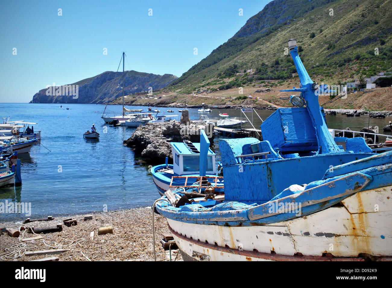MARINA MARETTIMO AEGADIAN ISLANDS SICILY ITALY Stock Photo - Alamy