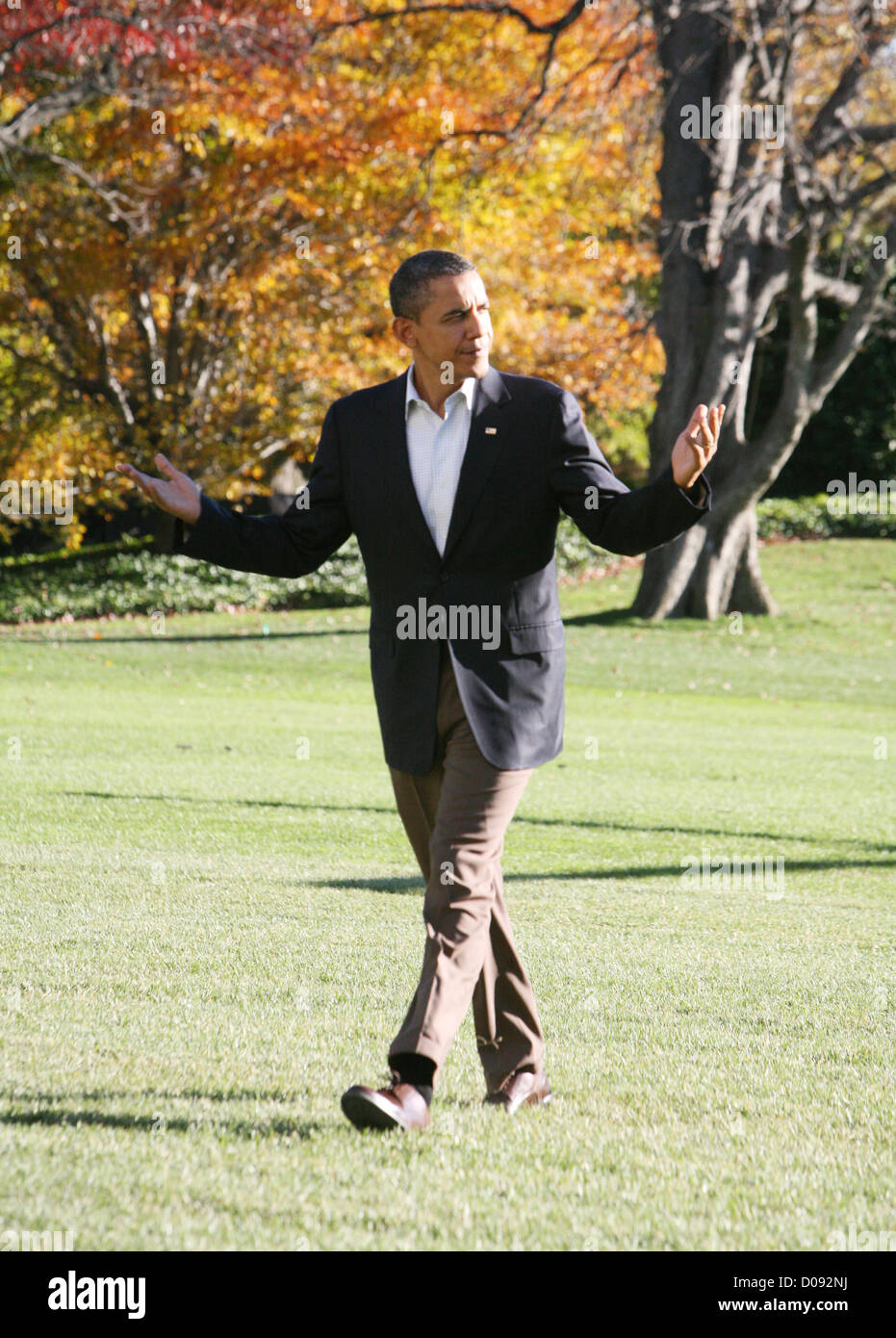 President Barack Obama arrives back at the White House President Obama ...