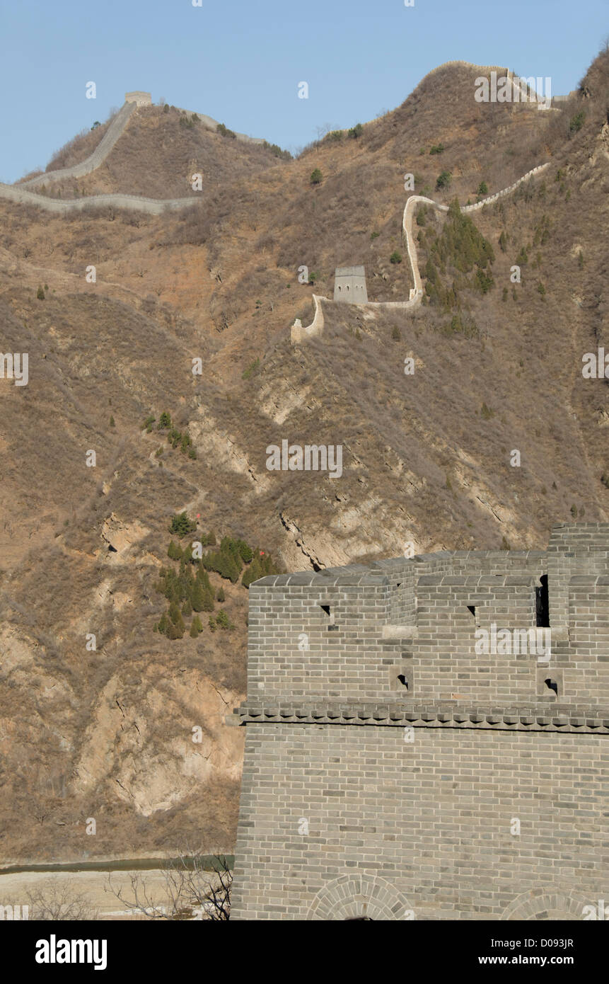 China, Ji Province, Tianjin. The Great Wall of China at Huangyaguan, Qi ...
