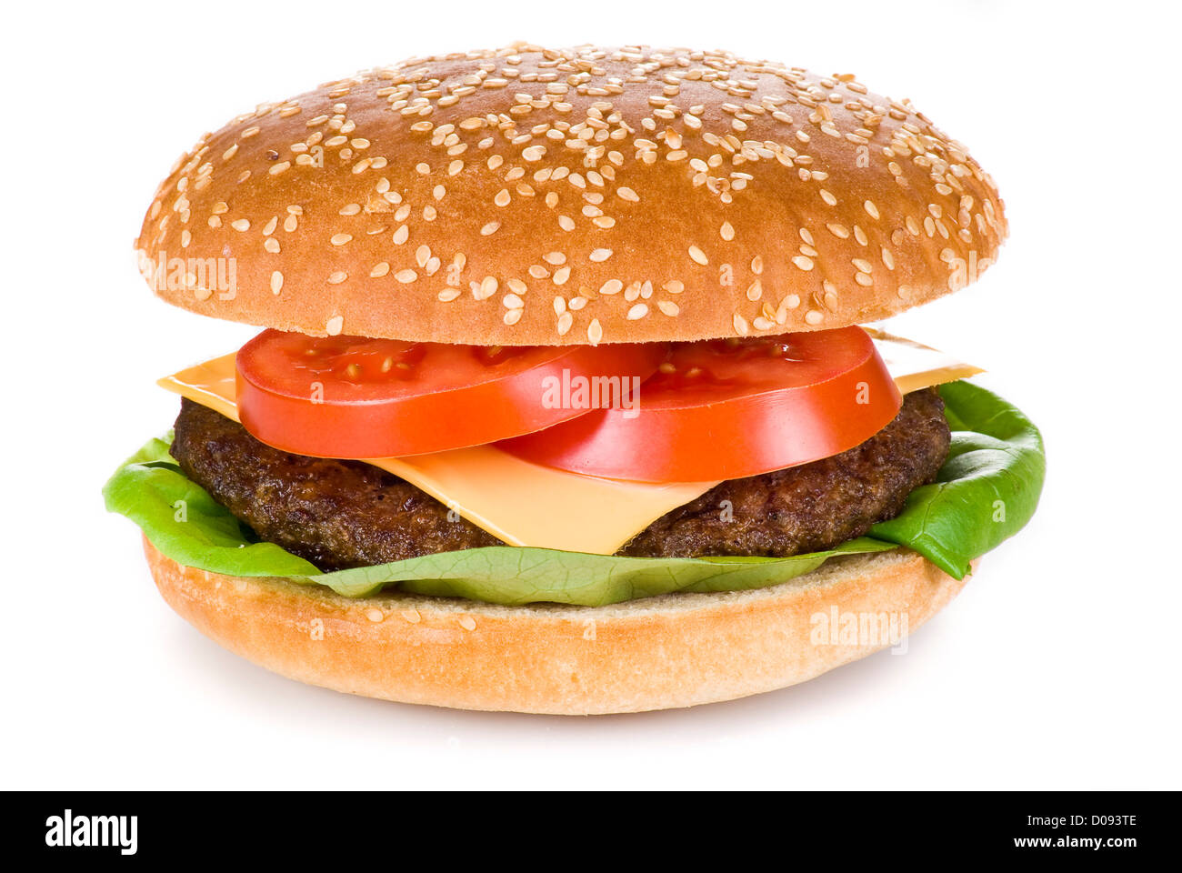 Beef burger isolated over white background Stock Photo - Alamy