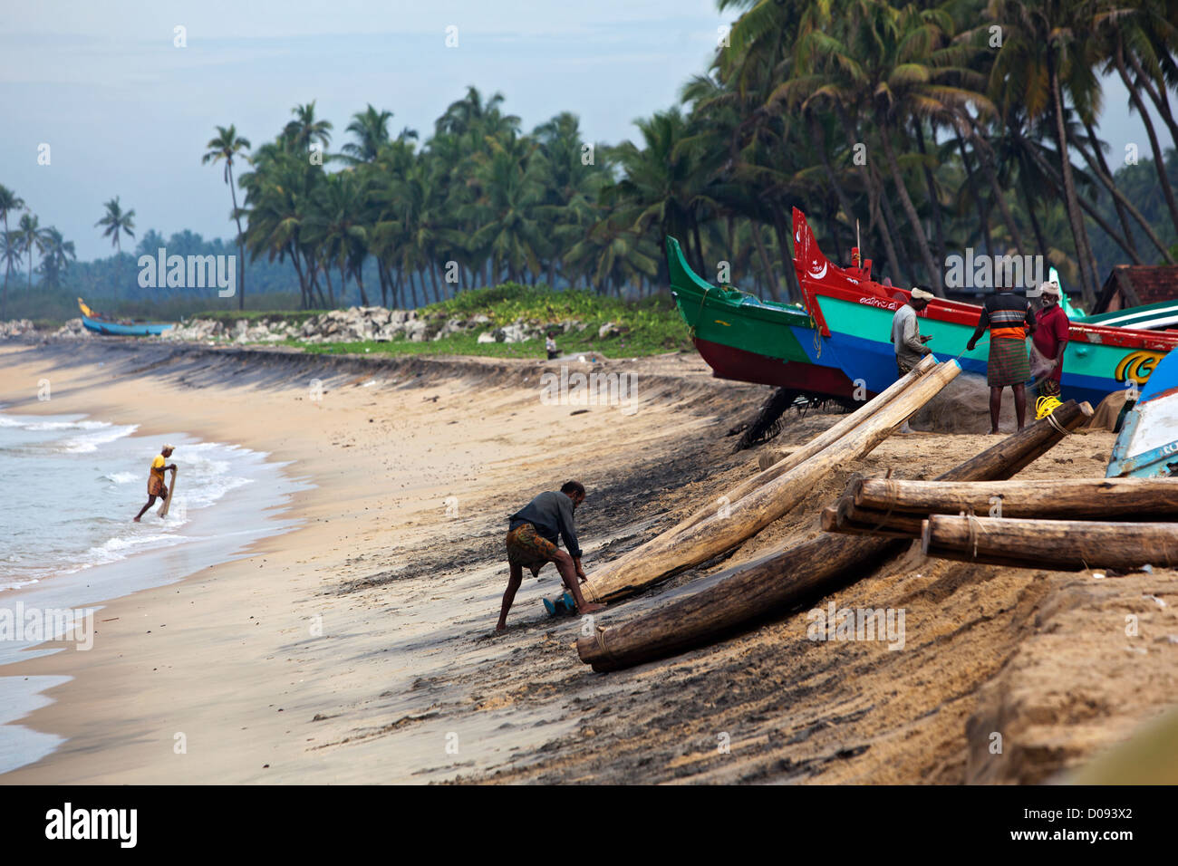 FISHING COMMUNITY OF EDAVA KERALA SOUTHERN INDIA ASIA Stock Photo - Alamy