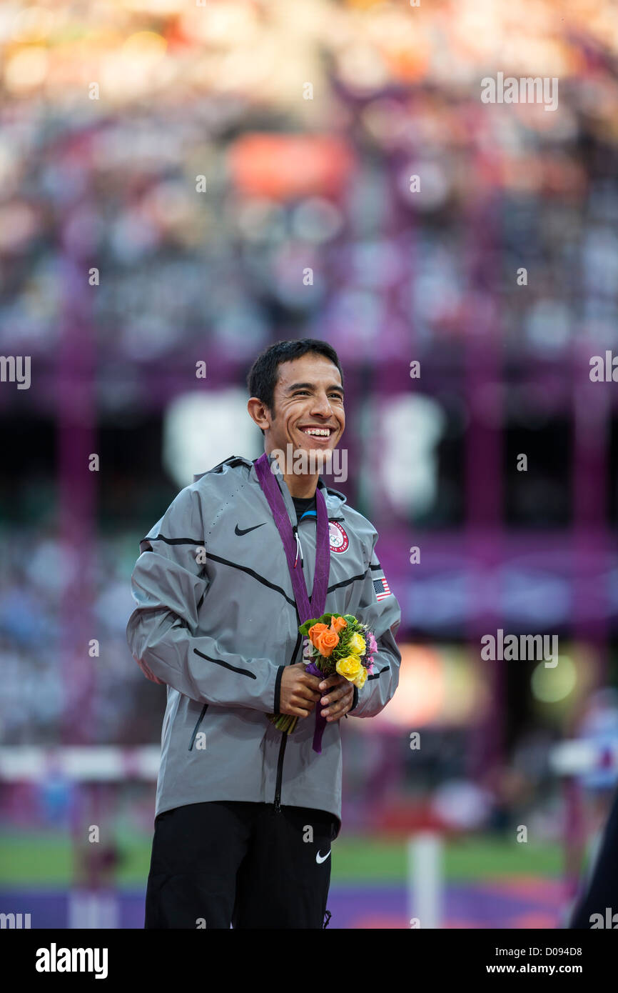 Leonel Manzano (USA) silver medalist in the Men's 1500m at the Olympic ...