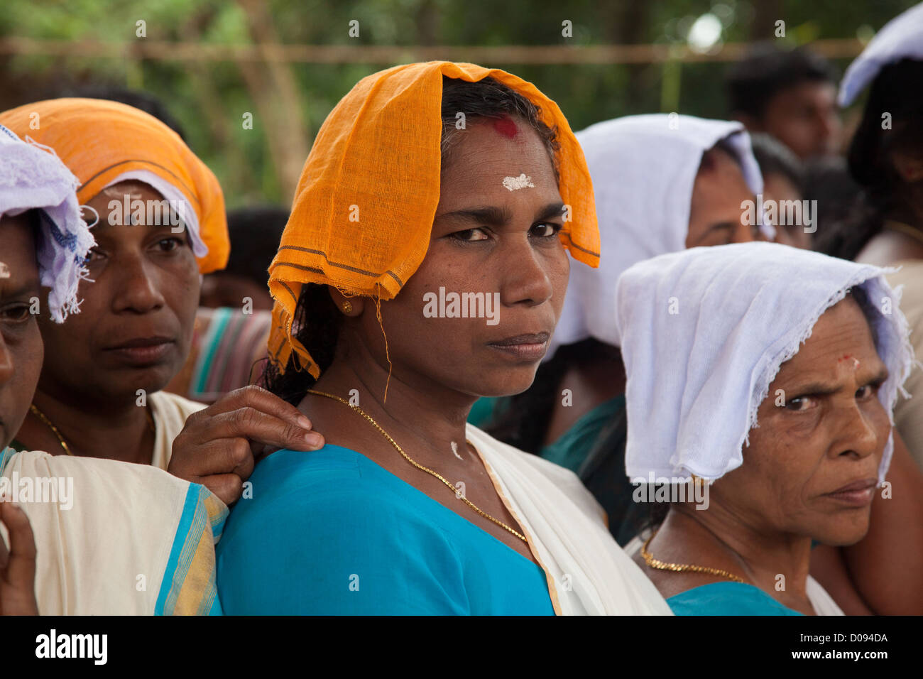 RELIGIOUS CEREMONY IN THE TEMPLE NEDUNGOLAM KERALA SOUTHERN INDIA ASIA ...