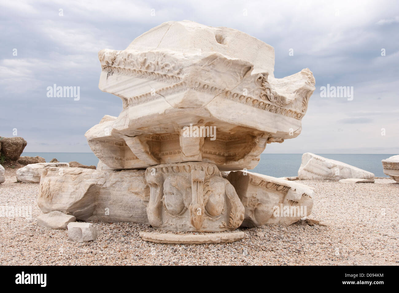 The ruins of Apollo temple in Side, Turkey Stock Photo - Alamy