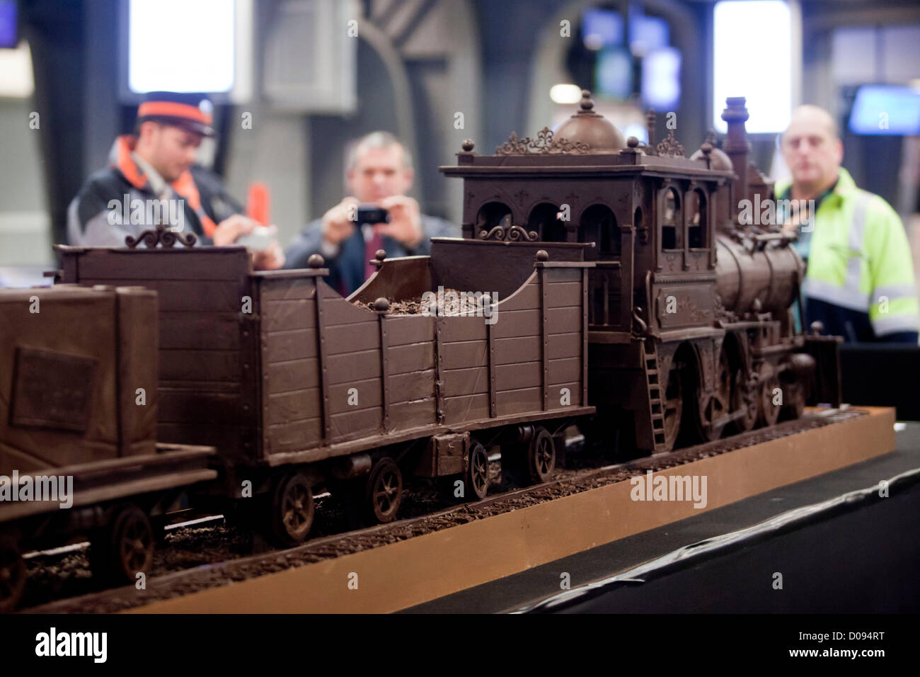 20121120 - BRUSSELS, BELGIUM : World longest chocolate train, unveiled ...