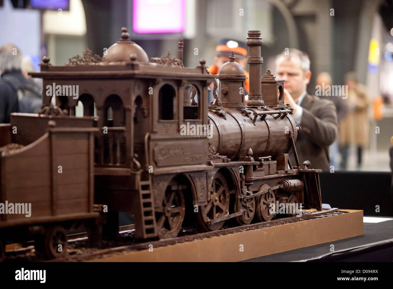 20121120 - BRUSSELS, BELGIUM : World longest chocolate train, unveiled ...