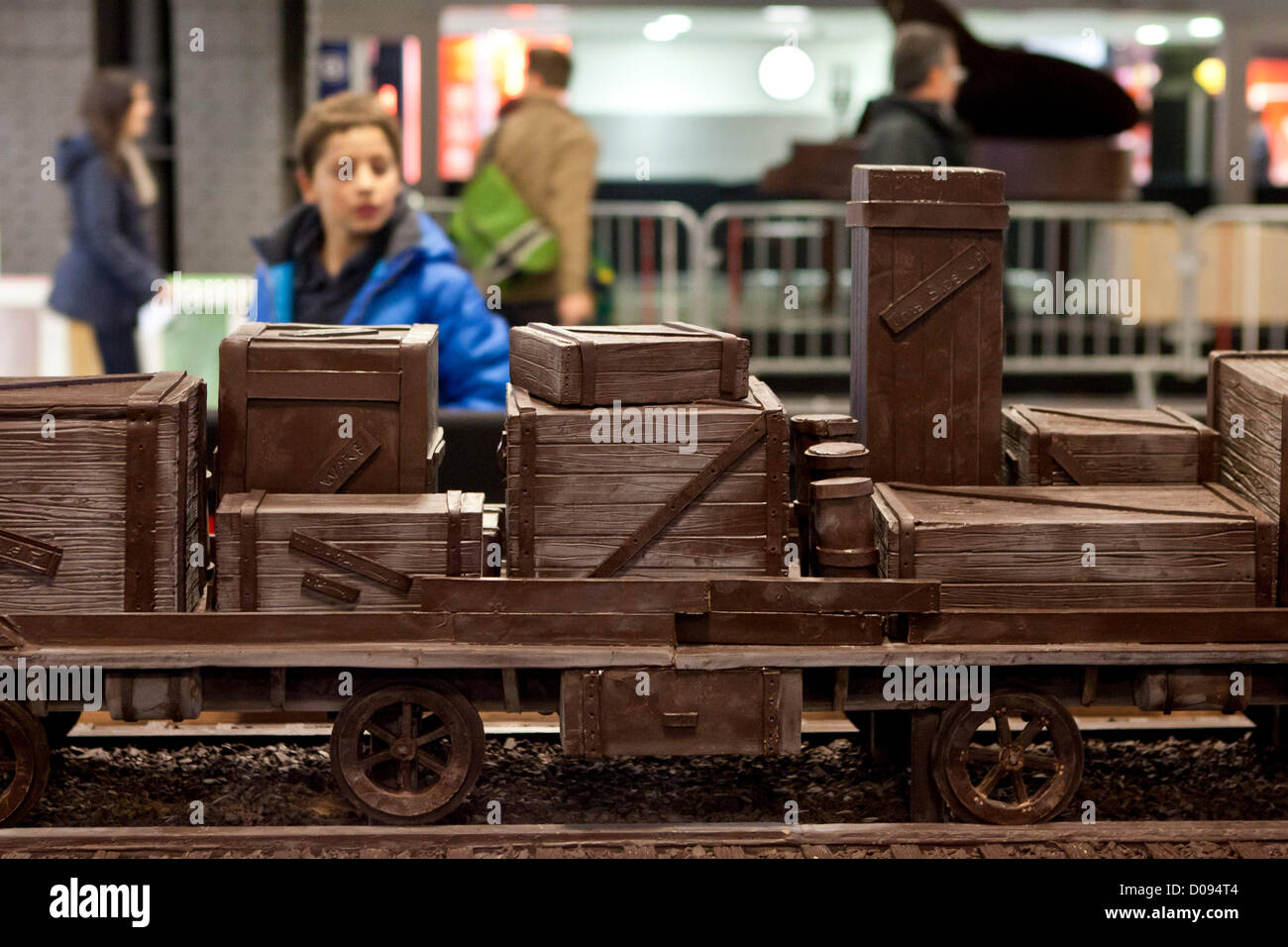 20121120 - BRUSSELS, BELGIUM : World longest chocolate train, unveiled ...