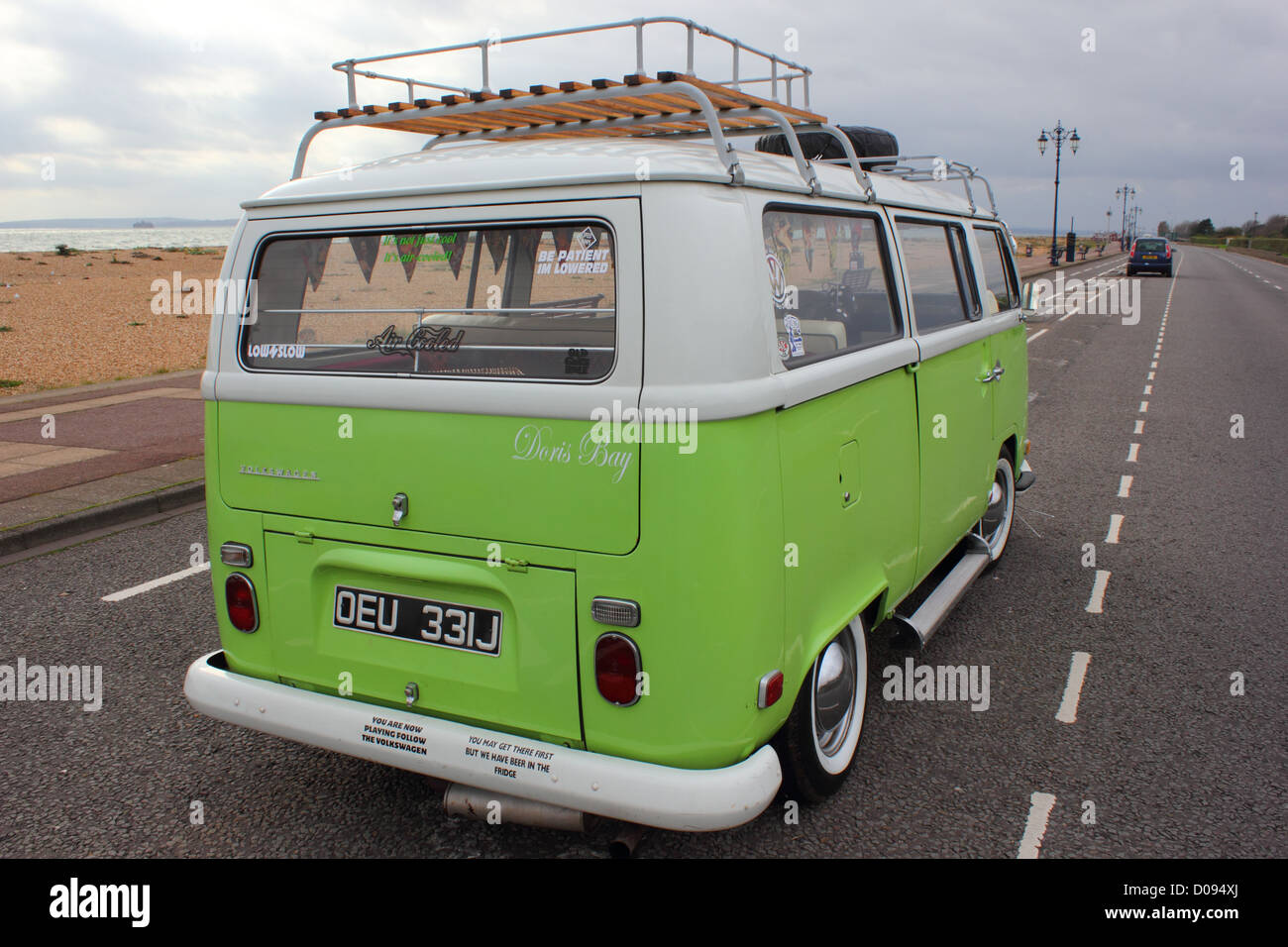 Old retro van Stock Photo - Alamy