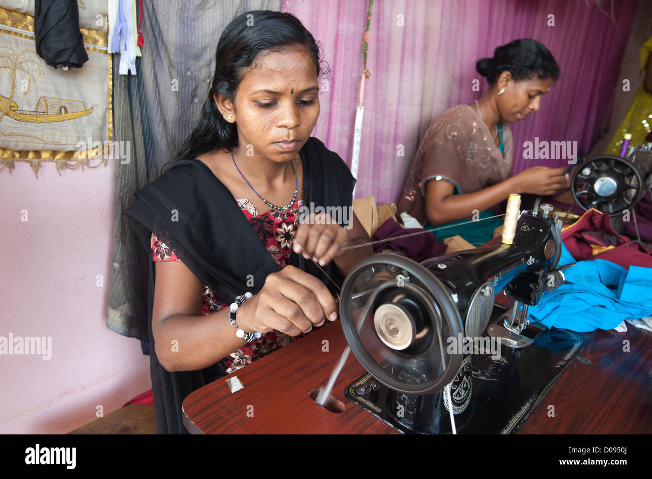 SEWING WORKSHOP IN PARAVUR KERALA SOUTHERN INDIA ASIA Stock Photo - Alamy