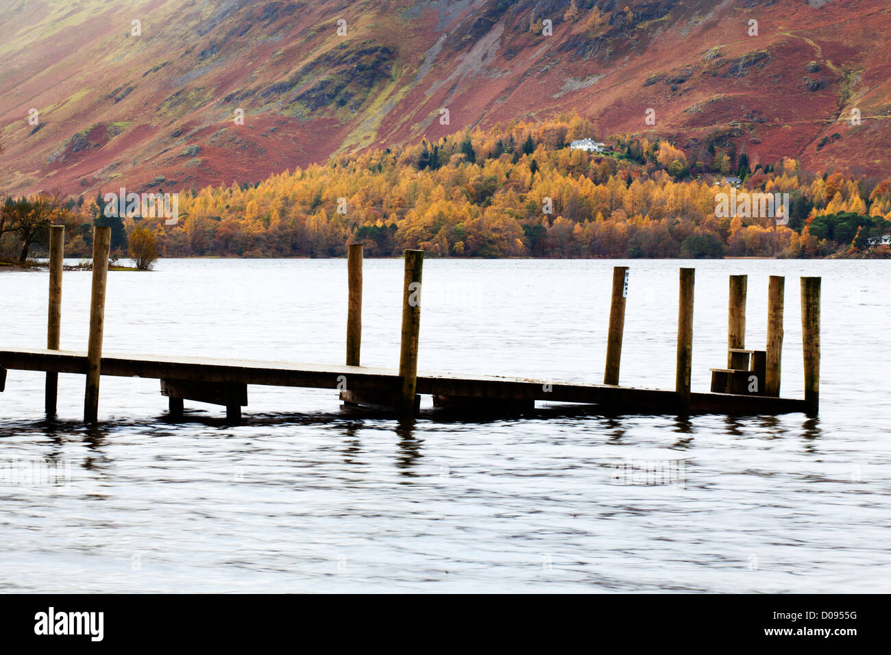 Landing Stage on Derwentwater in the Lake District Cumbria England ...