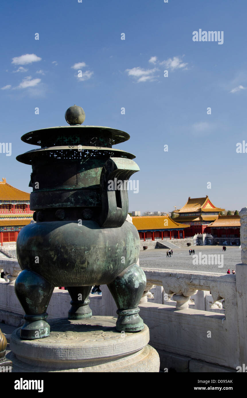 China, Beijing, Forbidden City (aka Zijin Cheng). Emperors palace from ...