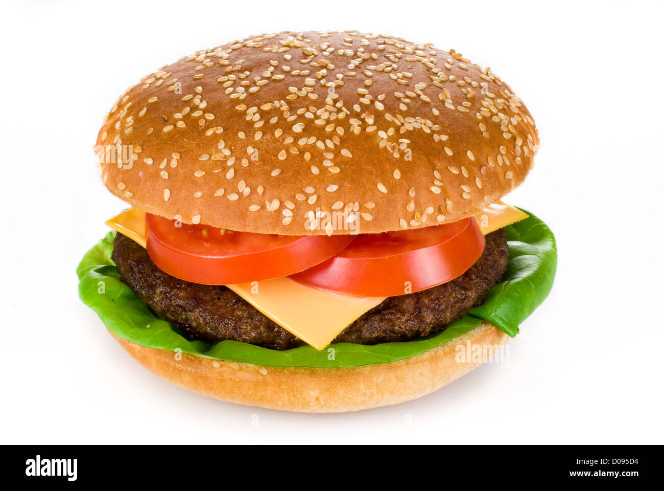 Beef burger isolated over white background Stock Photo - Alamy