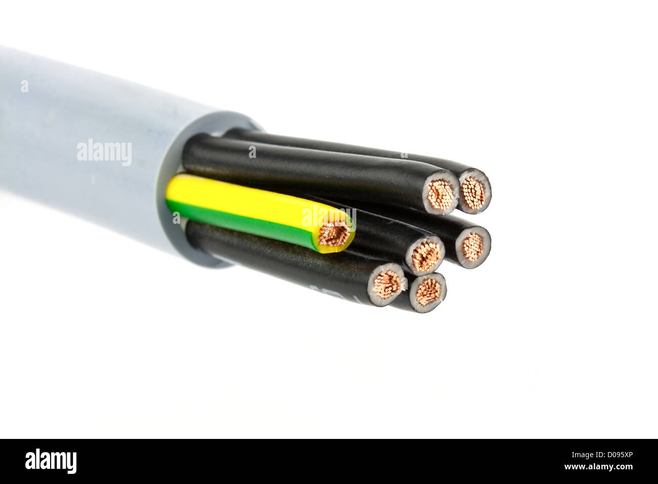 Electrical cabel isolated on white background Stock Photo - Alamy