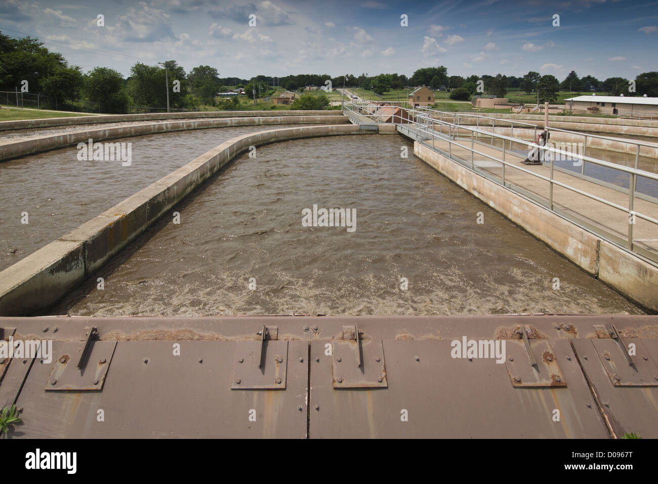Waste water channels used to clean liquids for reuse. Liquid will be ...