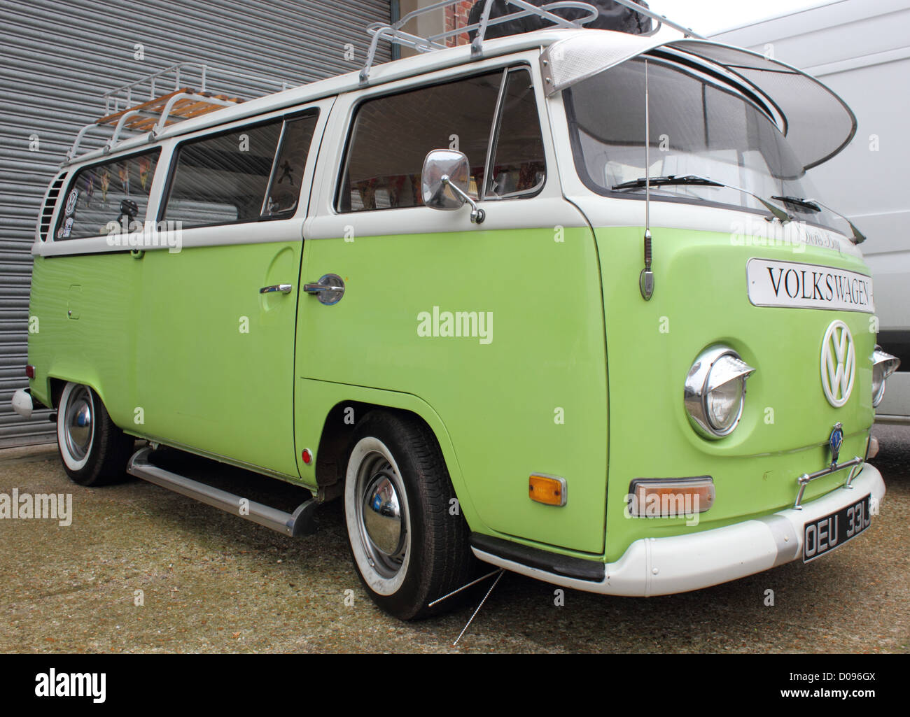 Old vw camper van Stock Photo - Alamy
