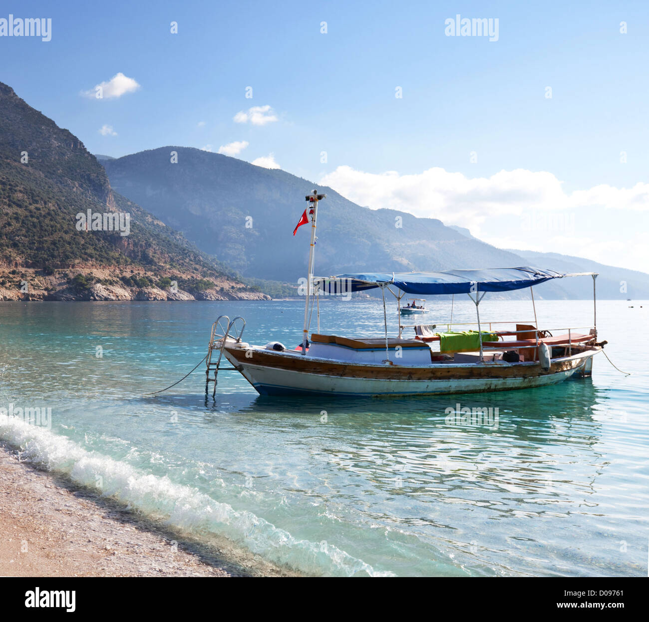 Boat on sea in Turkey Stock Photo - Alamy