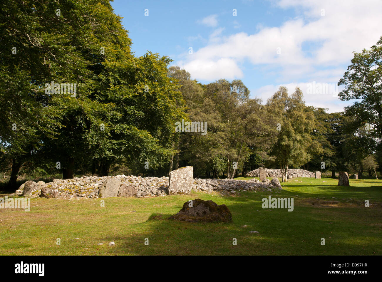 Balnuaran of Clava an ancient burial cairn, Highland, Scotland Stock ...