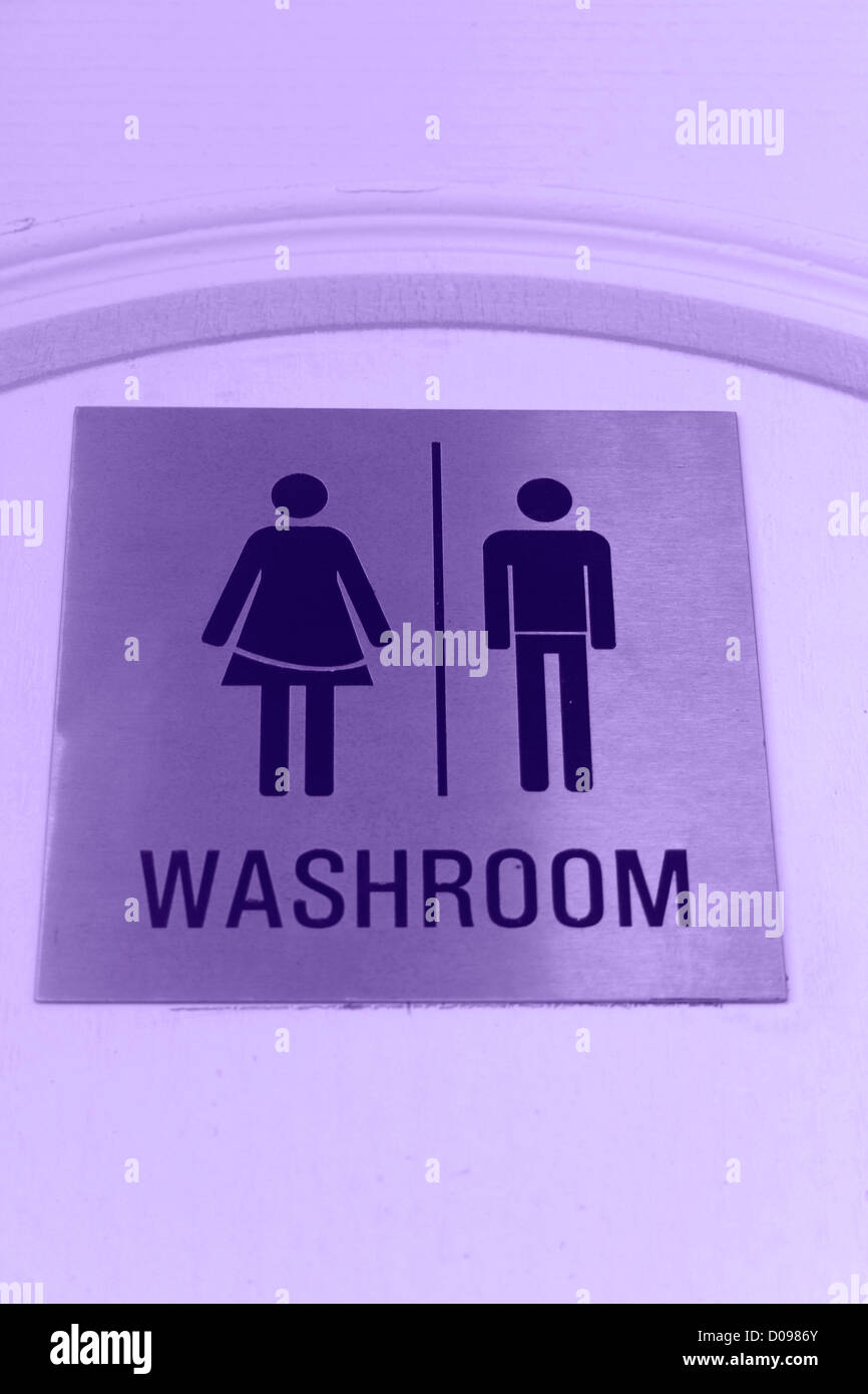 Public bathroom sign Stock Photo - Alamy