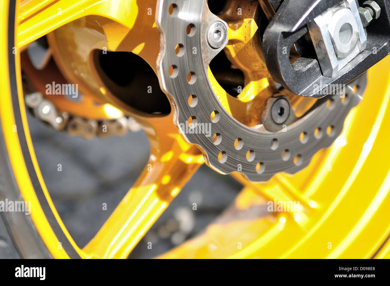 Motorcycle brake disc Stock Photo - Alamy