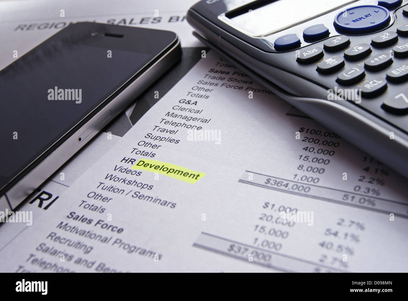 Financial equipment and graphs, displaying business concept Stock Photo ...