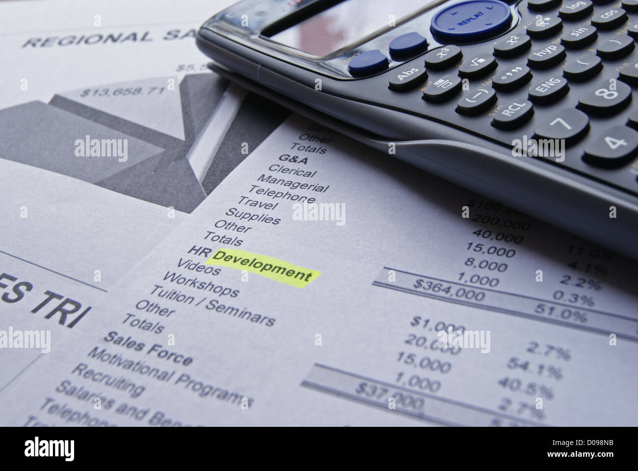 Financial equipment and graphs, displaying business concept Stock Photo ...