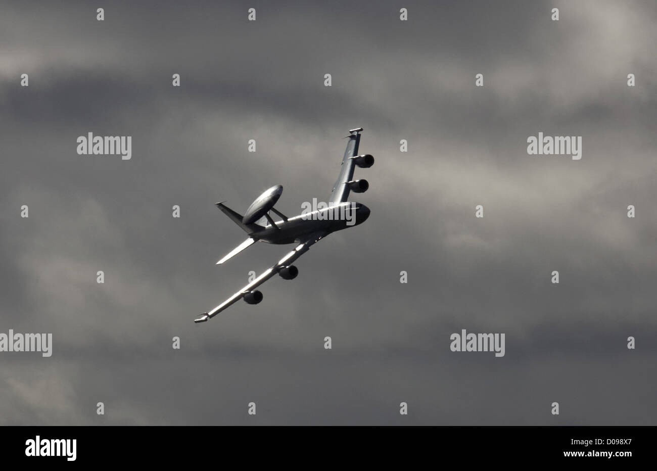 The Boeing E-3 Sentry performs at RAF Leuchars Scotland UK Stock Photo ...
