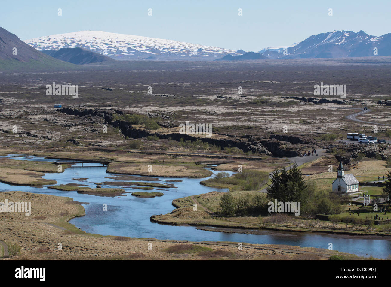 GENERAL VIEW THINGVELLIR NATIONAL PARK SITE FORMER PARLIAMENT ICELAND ...